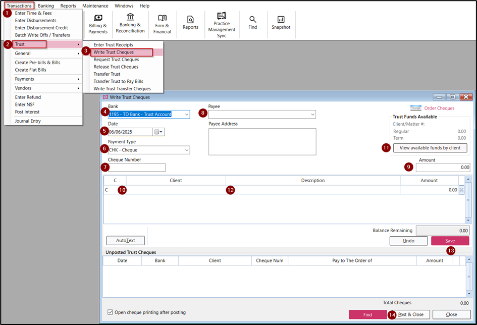 How to Write a Trust Cheque