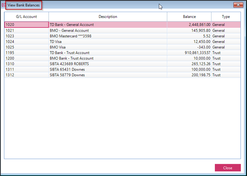 How to View Bank Balances