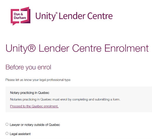 Unity® Lender Centre FAQ